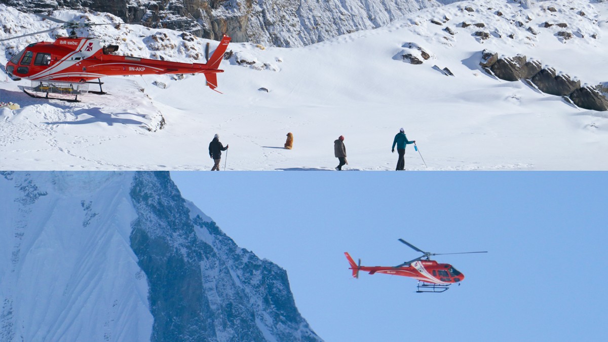 ABC Trek with Helicopter Return Itinerary and Costs details